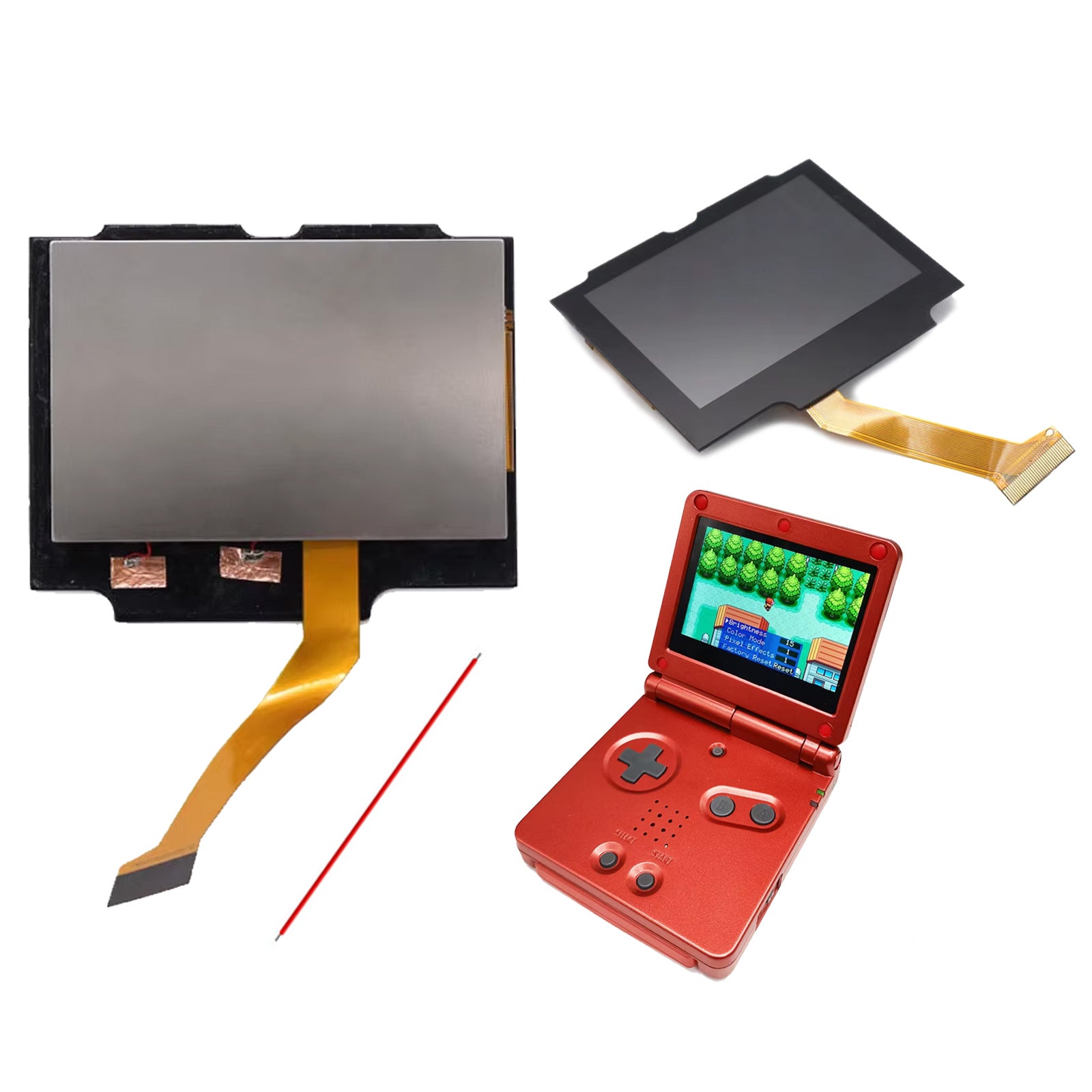 HISPEEDIDO GBA SP IPS Display Drop-In Set V5 Laminiert – RetroRetter.de