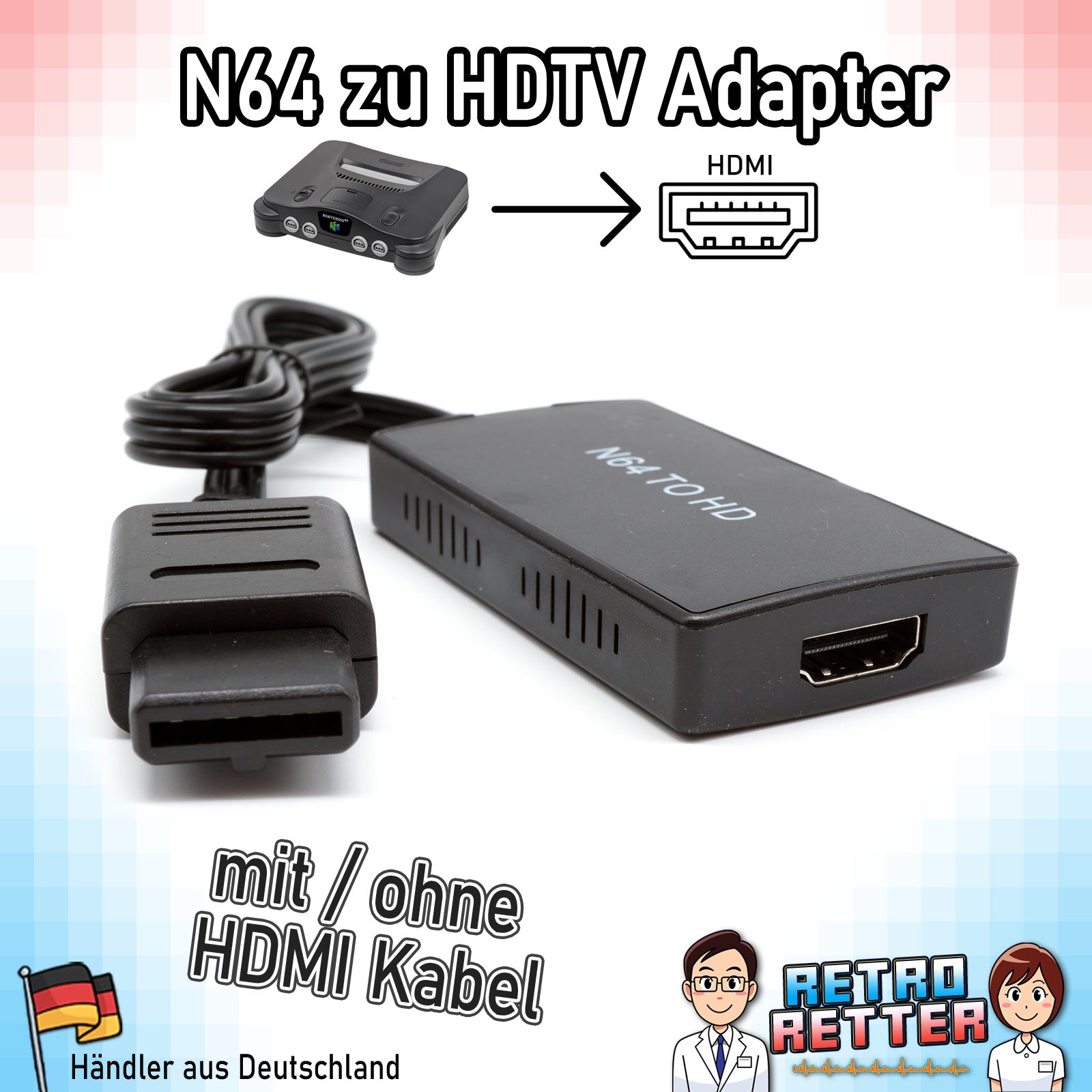 Nintendo 64 HD Converter - Retro Gaming in 1080p via HDMI – RetroRetter.de