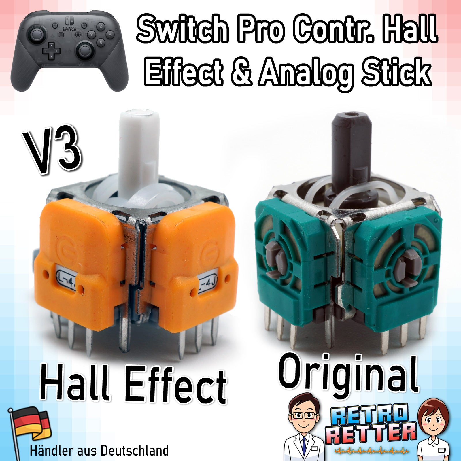 TMR Sticks / Hall Effect Sticks / Analog Sticks – RetroRetter.de