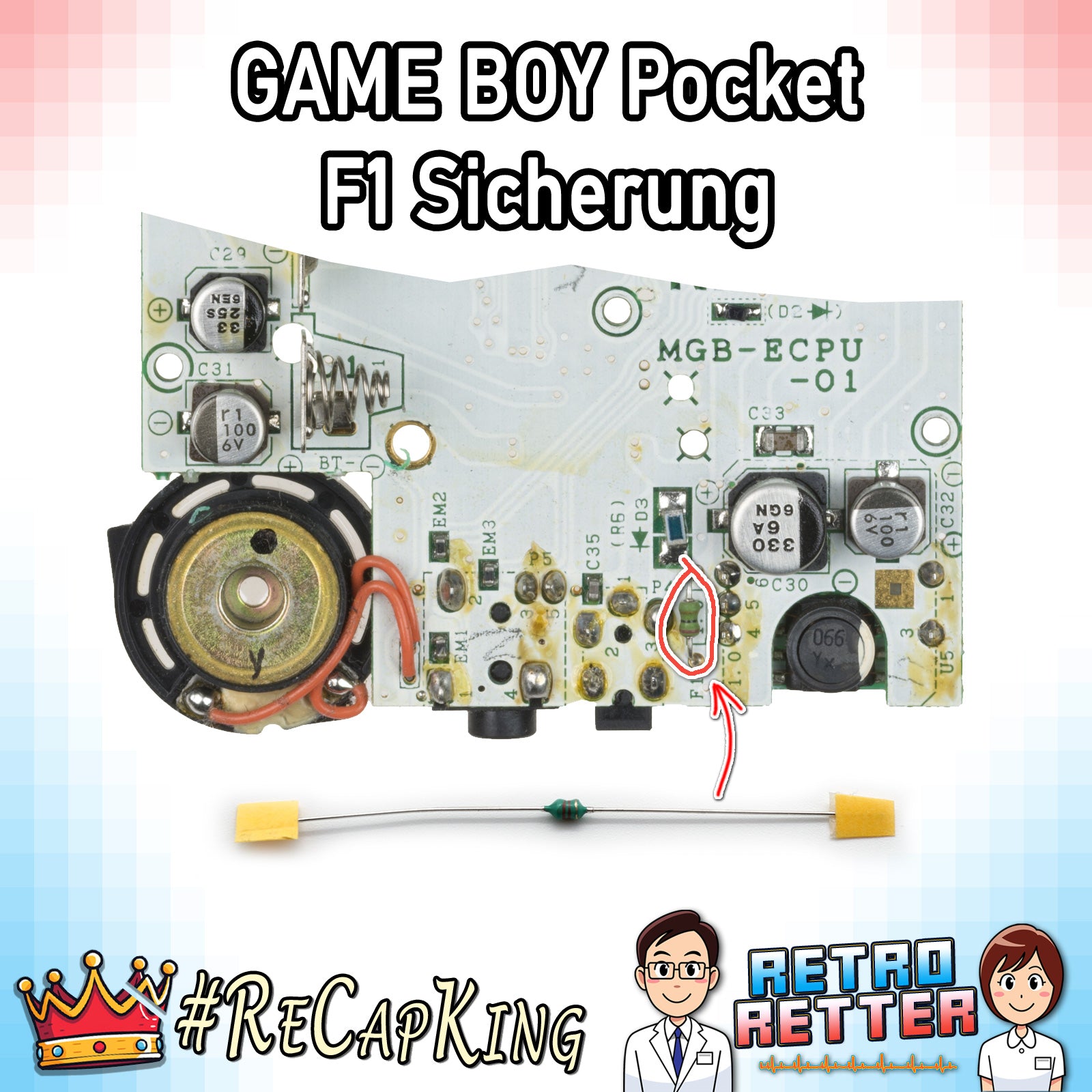 Premium Sicherung für GAME BOY Pocket - Vom RetroRetter – RetroRetter.de
